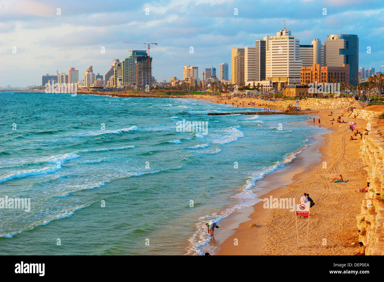 Tel Aviv skyline and beach Stock Photo - Alamy