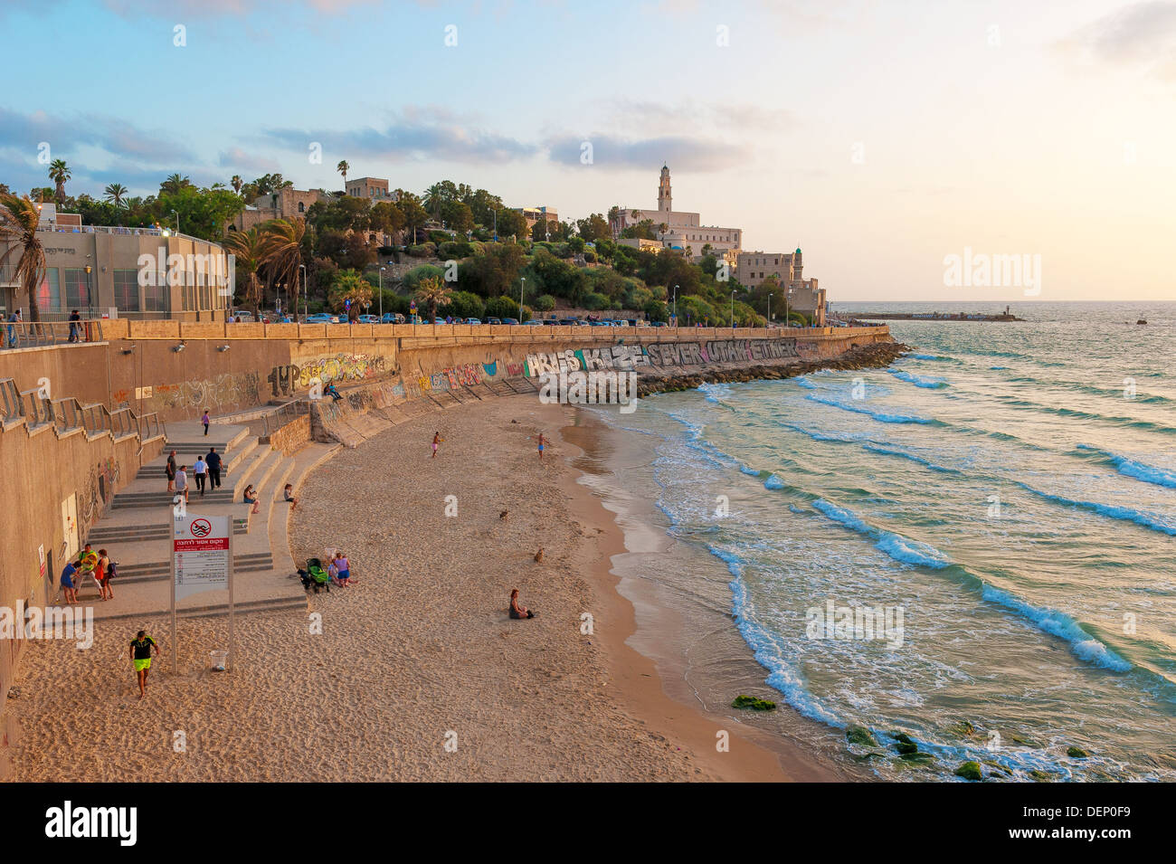 Skyline yaffo israel beach jaffa old hi-res stock photography and ...