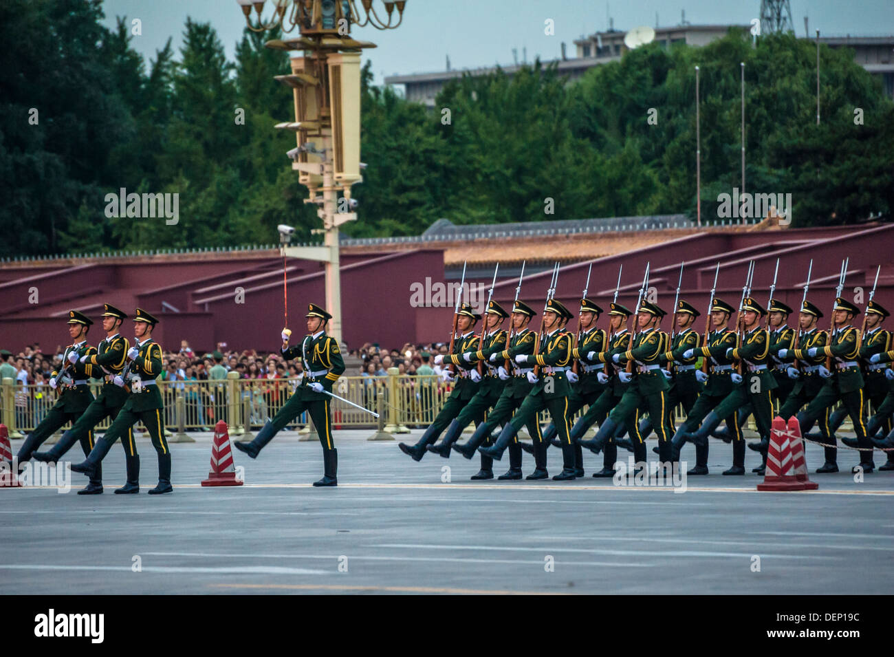Chinese guard of honour for flag-lowering ceremony Stock Photo - Alamy