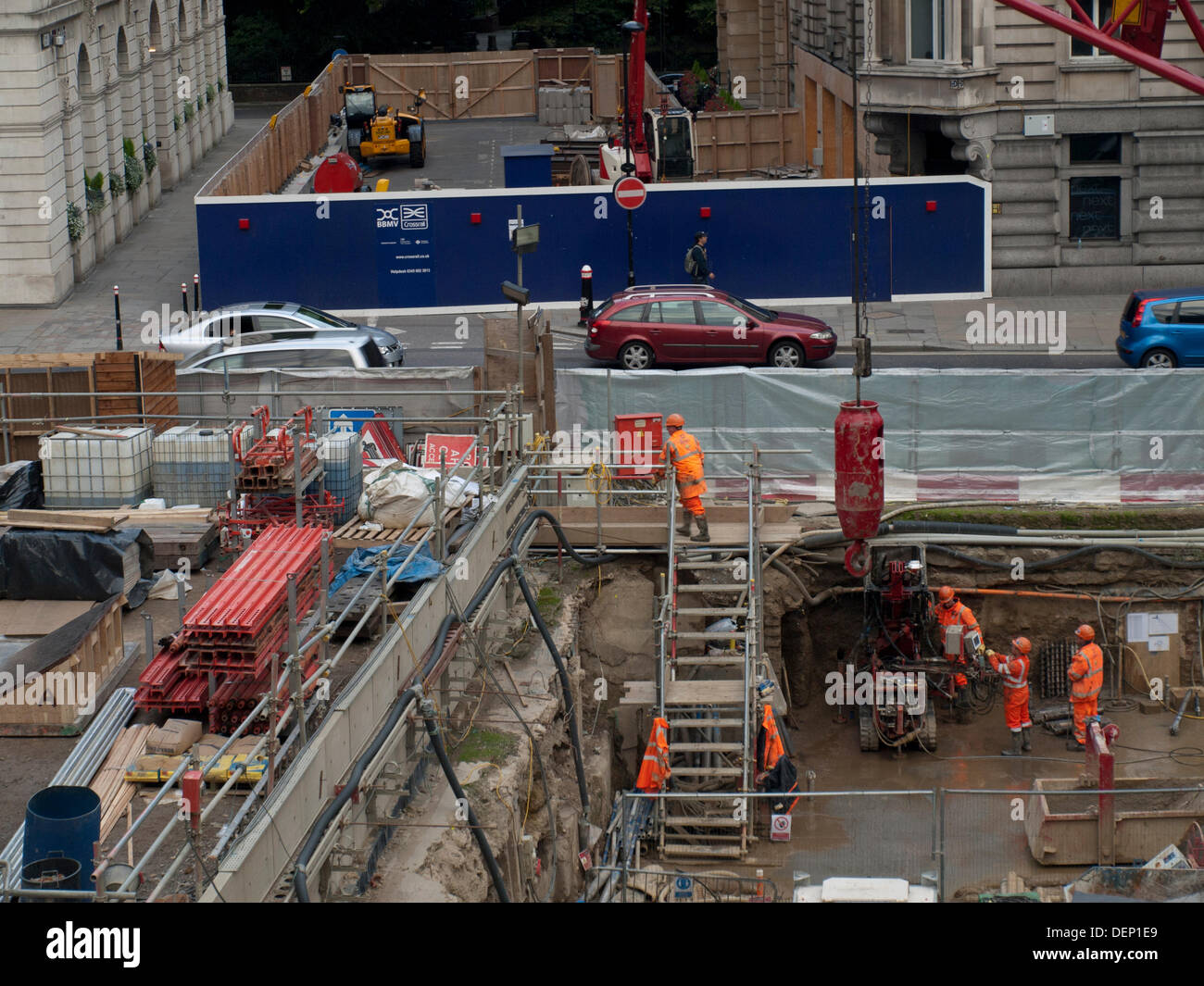Rail construction on the great central railway hi-res stock photography ...
