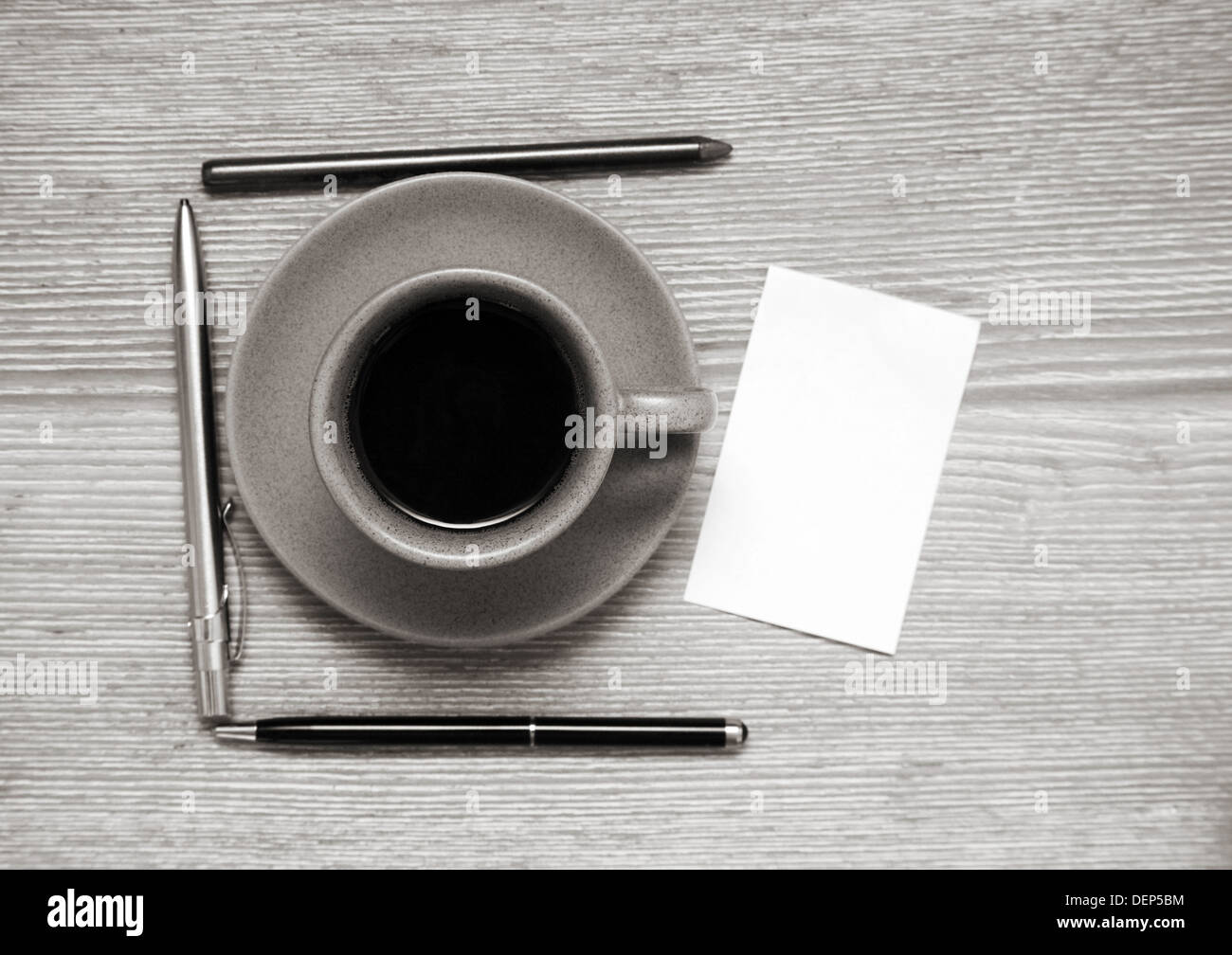 Espresso cup pen table hi-res stock photography and images - Alamy