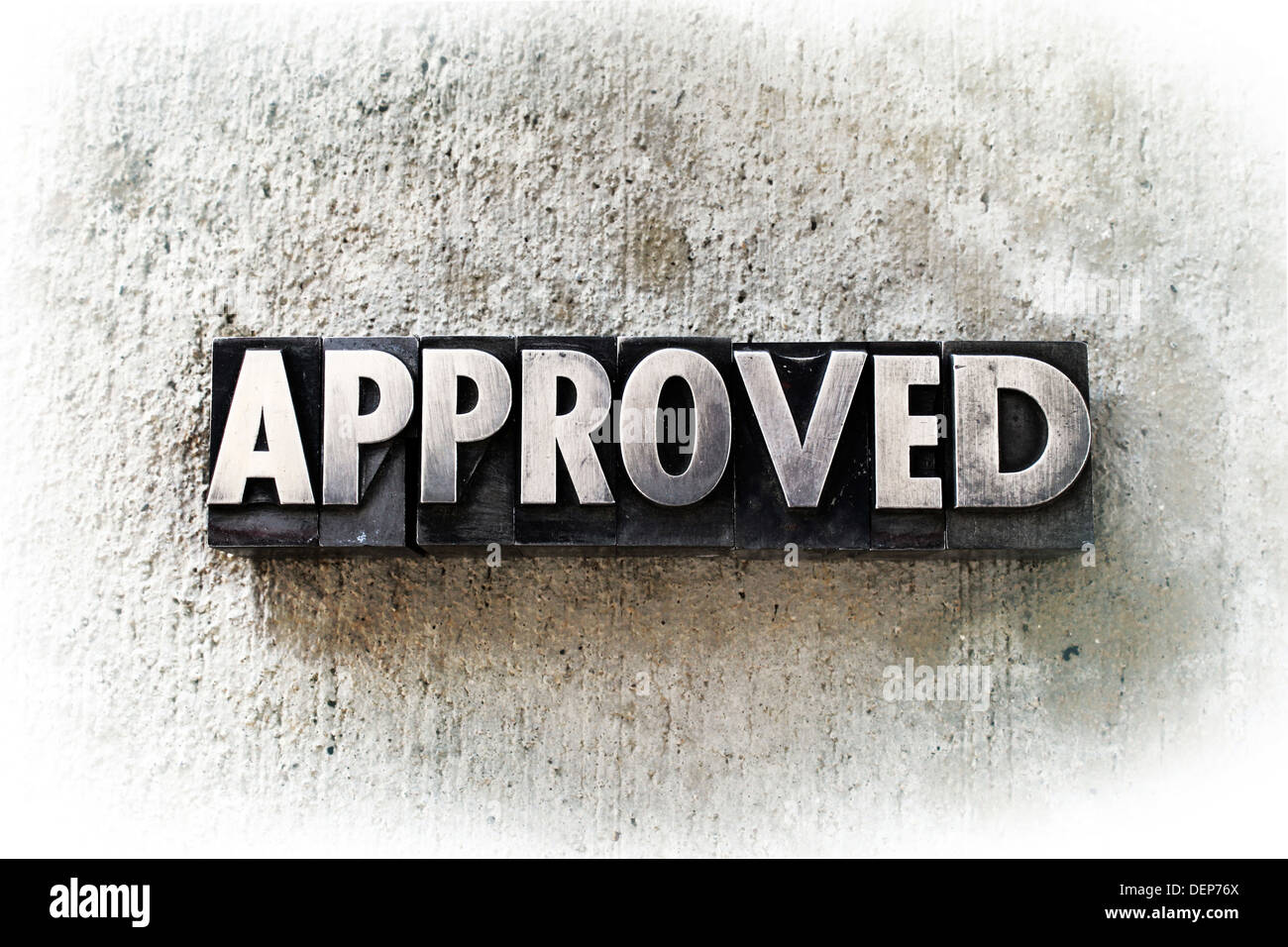 Grunge black approved word hi-res stock photography and images - Alamy