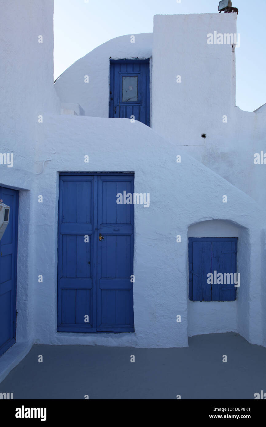 Typical greek frontage on Santorini island (Greece Stock Photo - Alamy