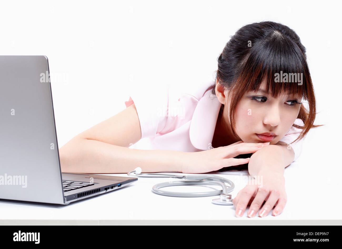 Tired nurse not doctor hi-res stock photography and images - Alamy