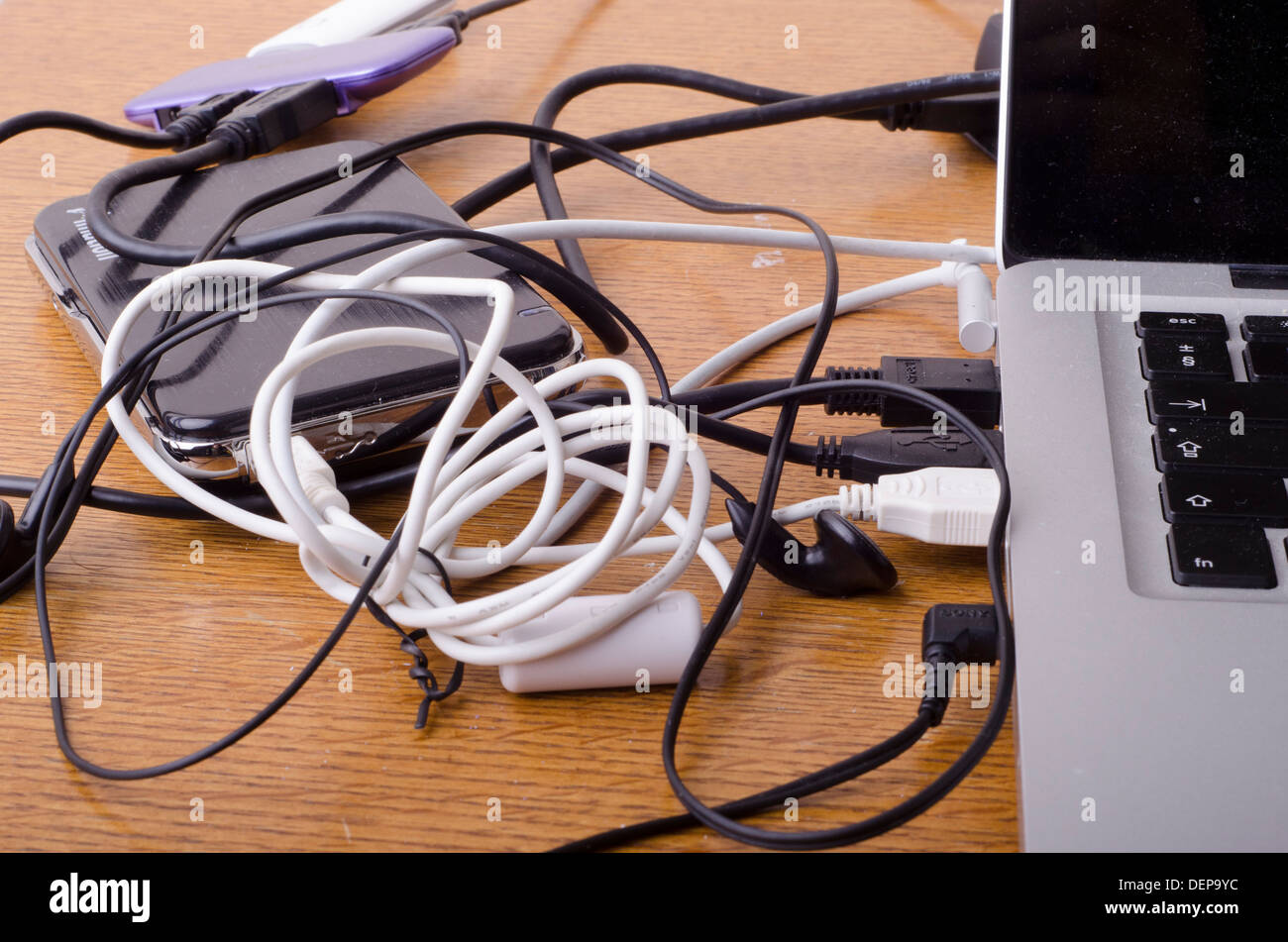 tangle of cables Stock Photo - Alamy