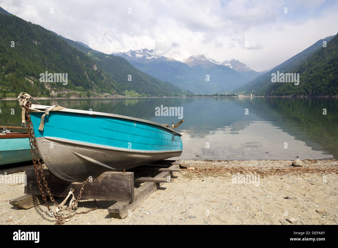 Lago di Poschiavo is a natural lake in the Poschiavo valley in the ...