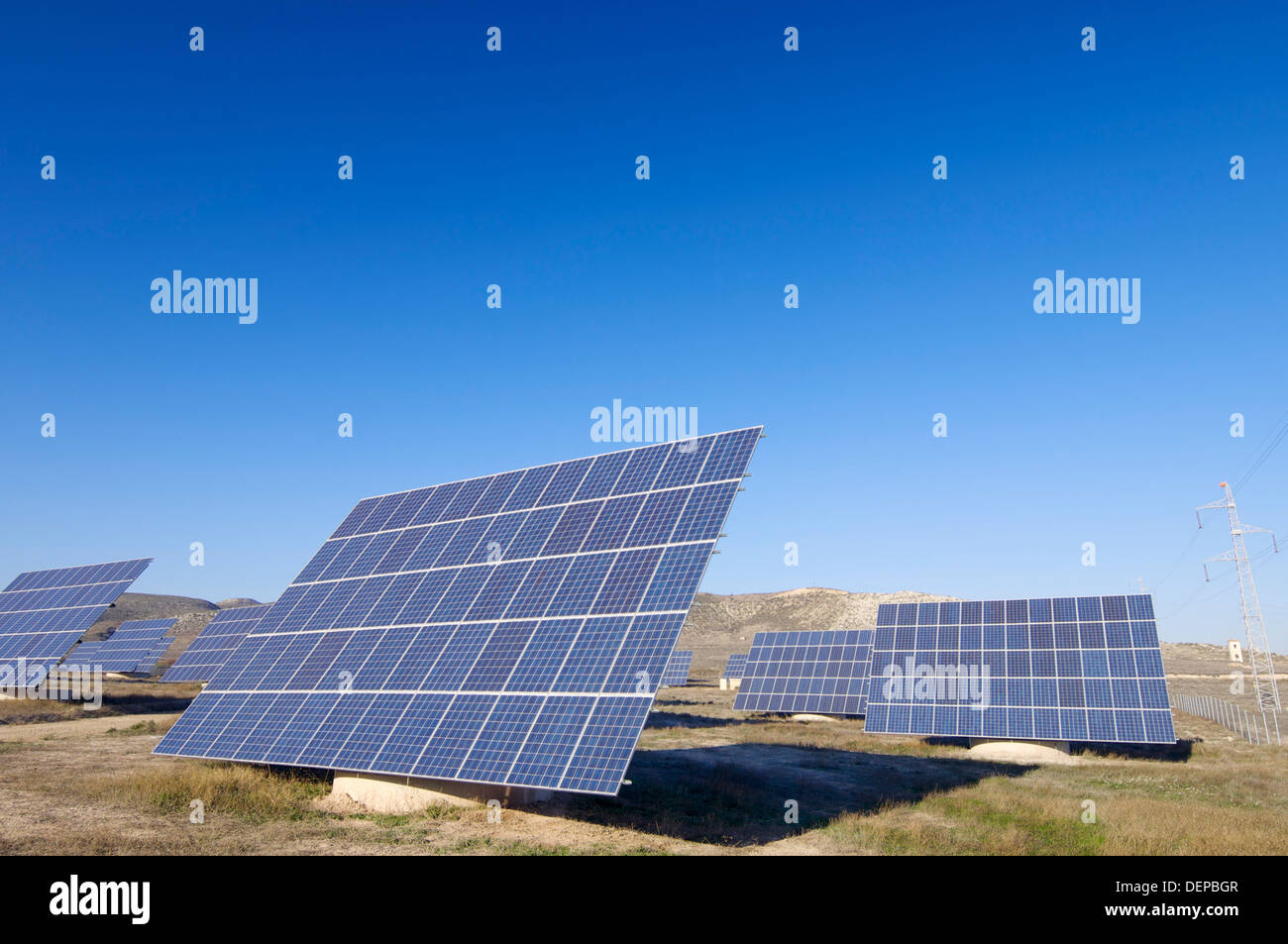 photovoltaic panels for renewable electric energy production Stock ...