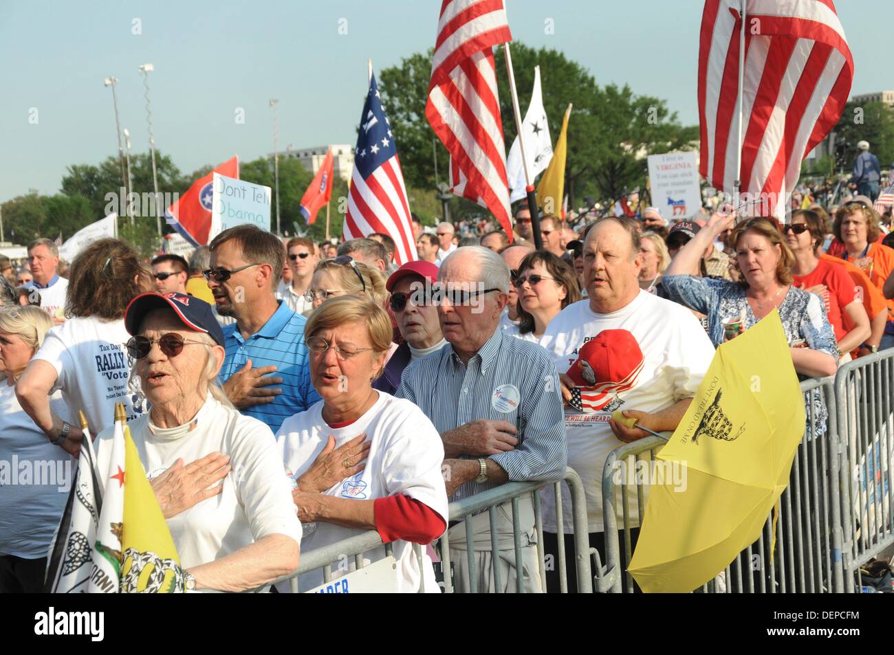 Tea party protester hi-res stock photography and images - Alamy
