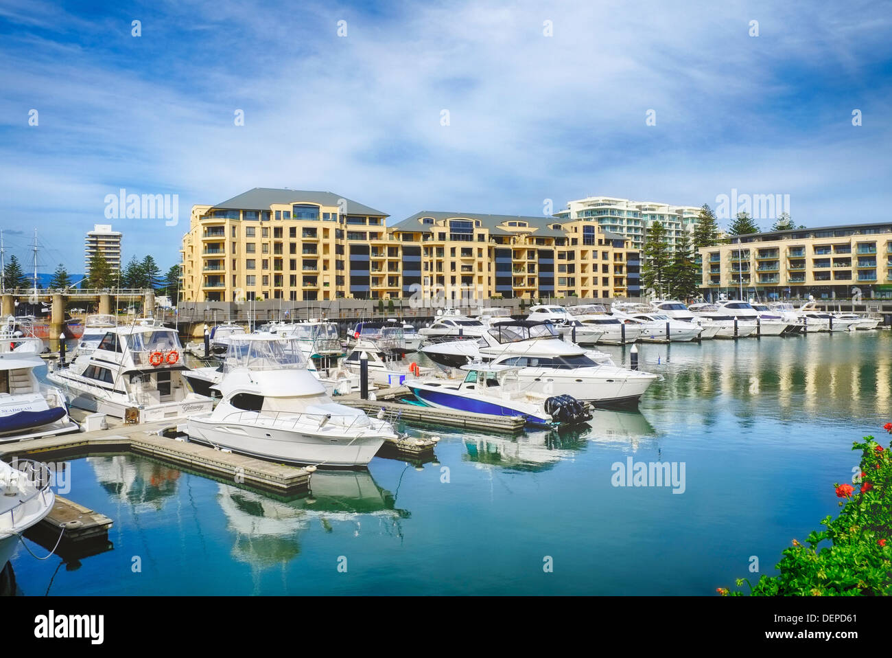 The marina at Glenelg, South Australia's most popular seaside ...
