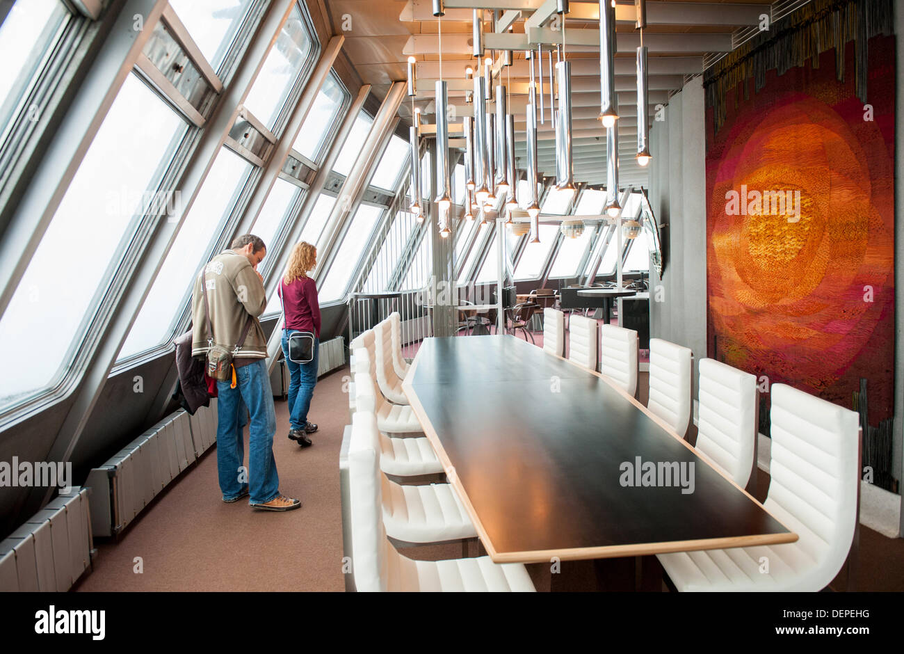 Jested mountain hotel and television tower by famous Czechoslovak ...
