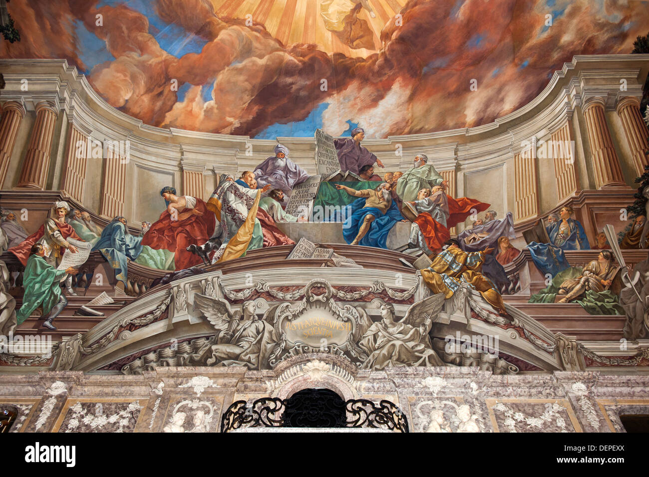 Österreich, Wien 1, Dr. Ignaz Seipel-Platz, Festsaal mit Fresken von ...