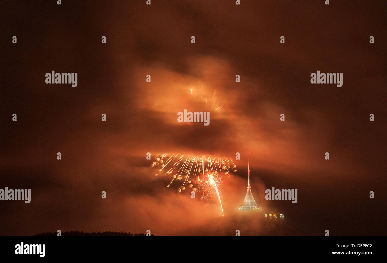 Jested mountain hotel and television tower by famous Czechoslovak ...