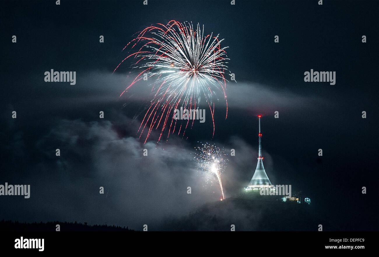 Jested mountain hotel and television tower by famous Czechoslovak ...
