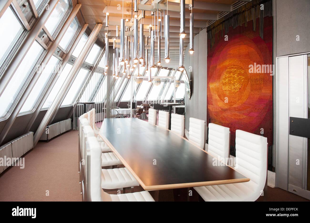 Jested mountain hotel and television tower by famous Czechoslovak ...