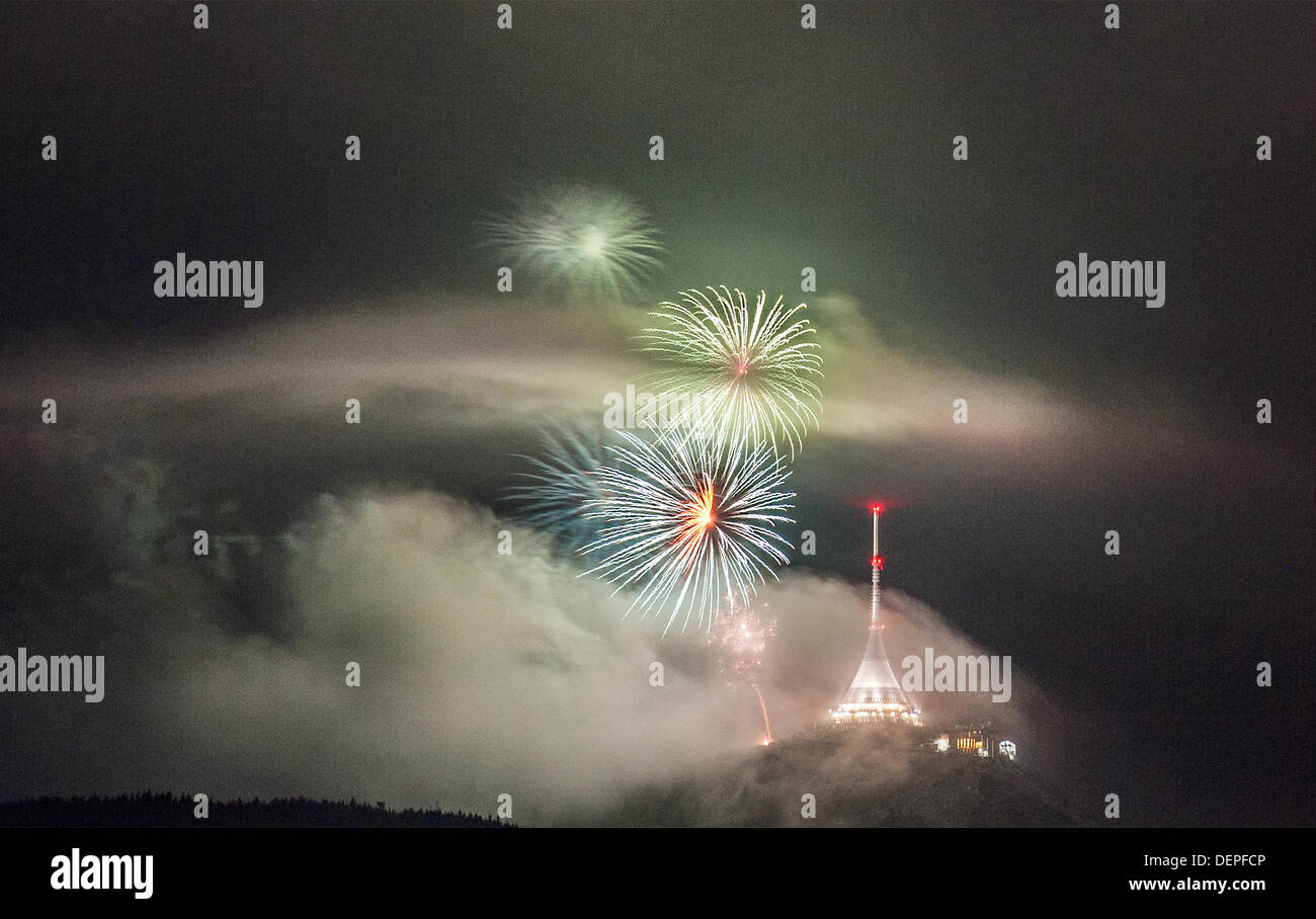 Jested mountain hotel and television tower by famous Czechoslovak ...