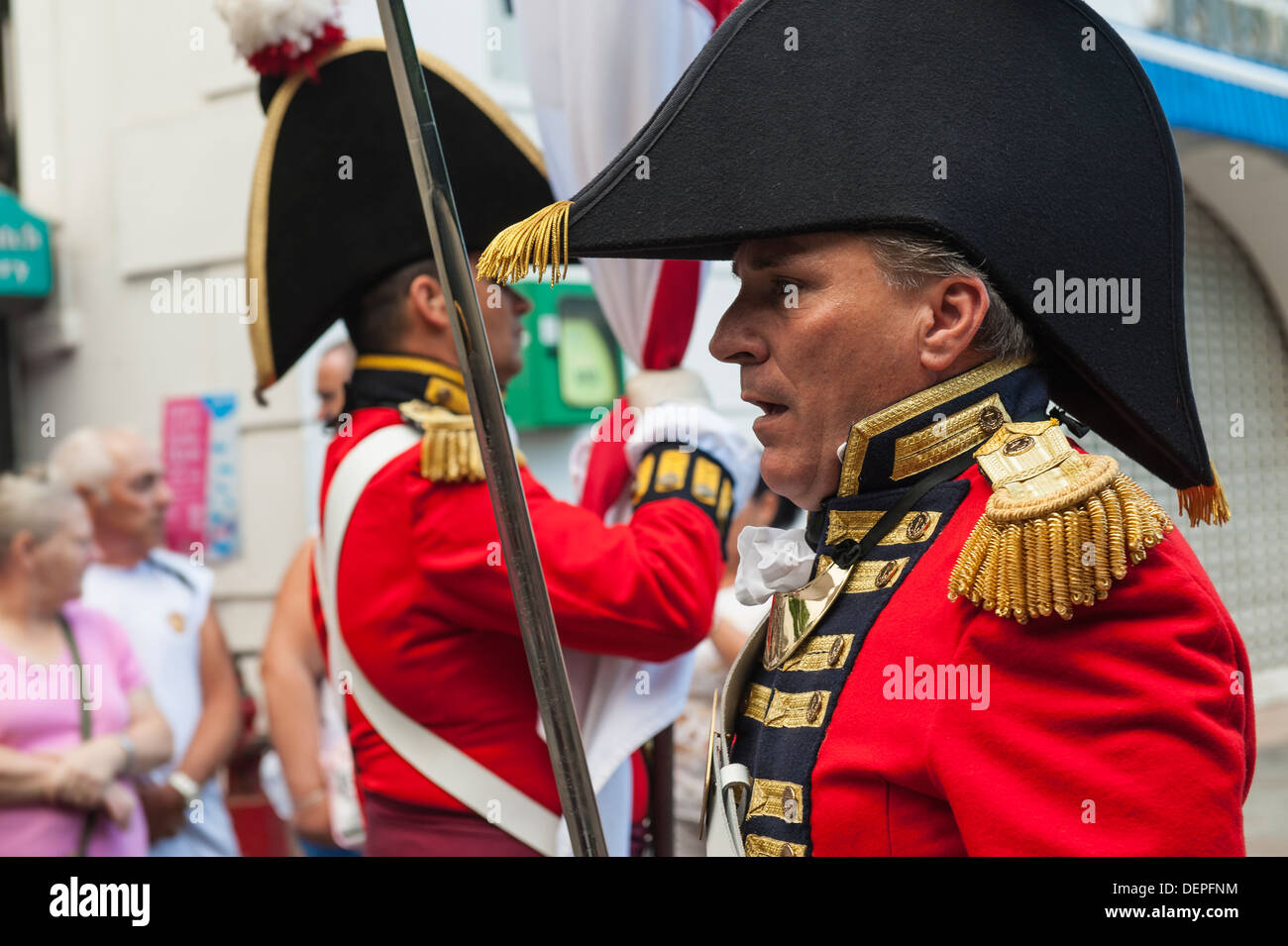 Gibraltar Military Reenactment Stock Photo - Alamy