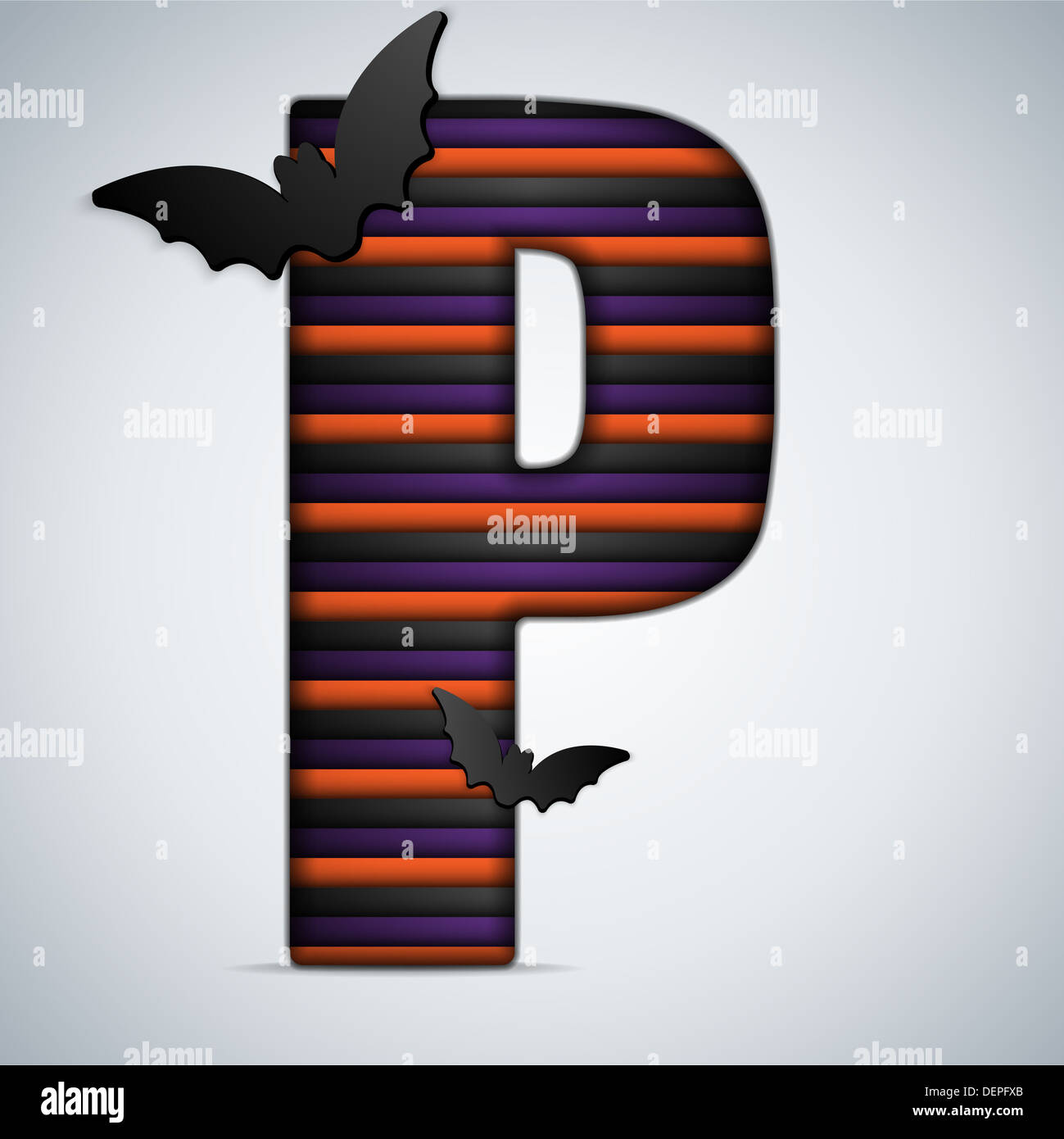 Vector - Halloween Bat Alphabet Letters Stripe Black Orange Purple ...