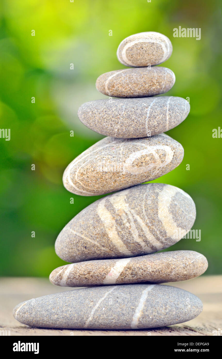 Pile of pebble stones in nature Stock Photo - Alamy