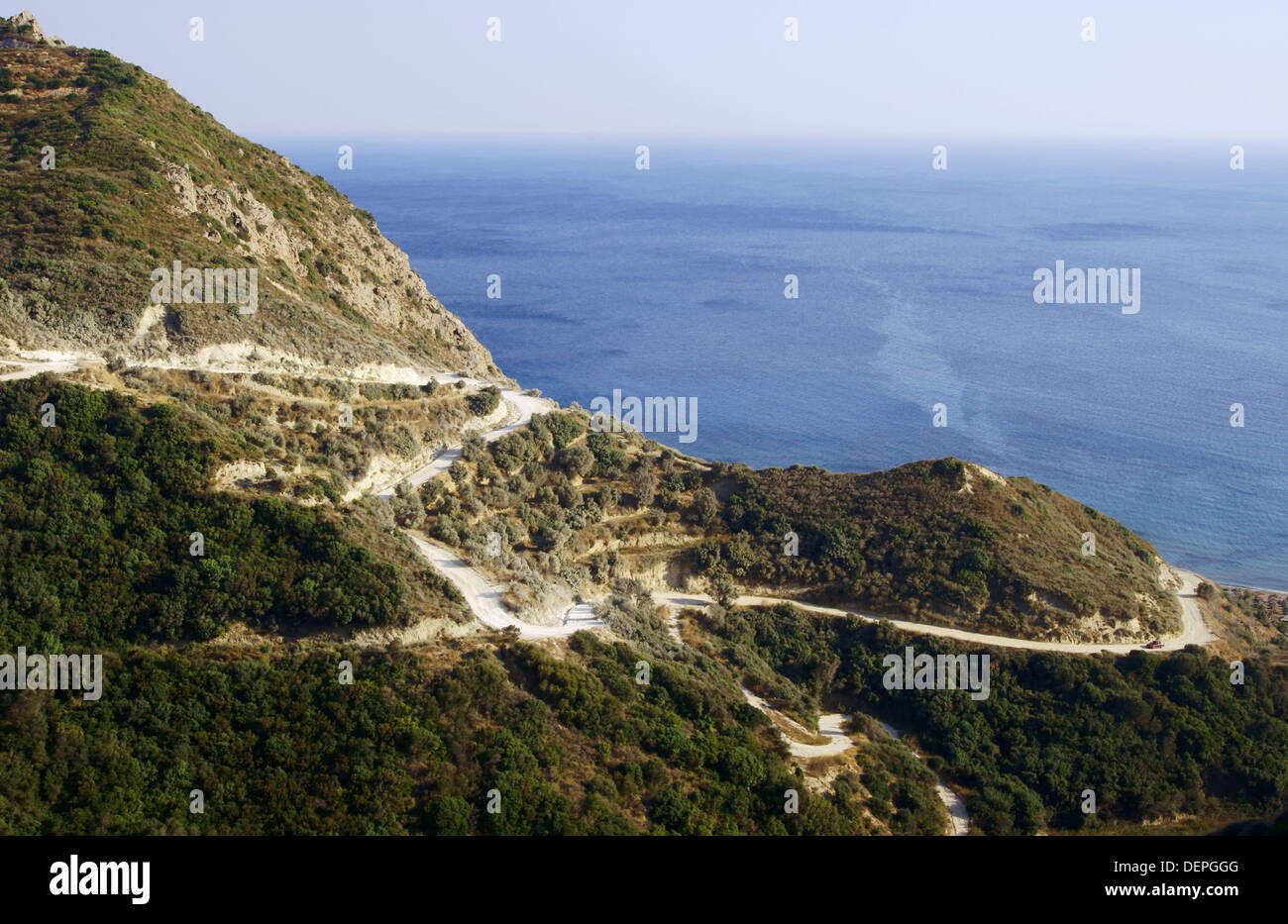 road in mountains at Zakynthos island, Greece Stock Photo - Alamy