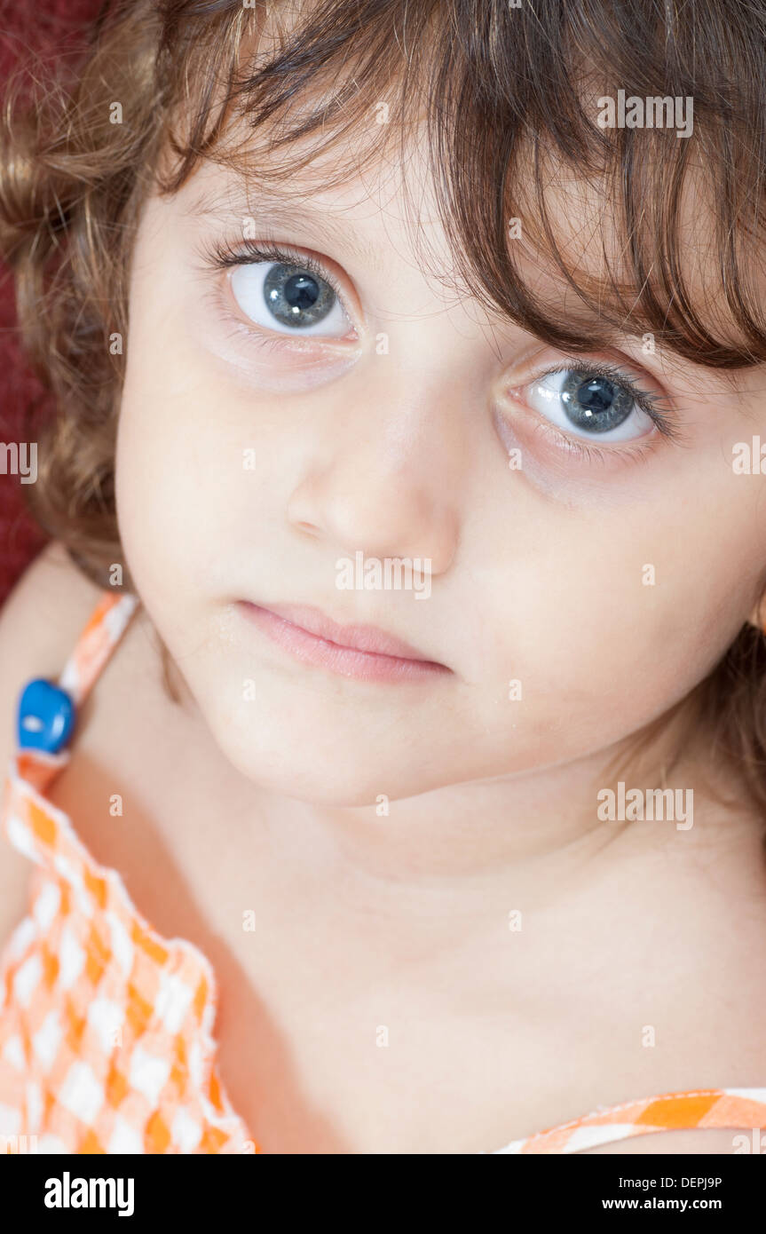 Beautiful little girl with blue eyes Stock Photo - Alamy