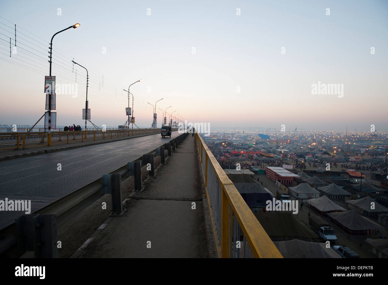 Bridge near the site of Maha Kumbh, Allahabad, Uttar Pradesh, India ...