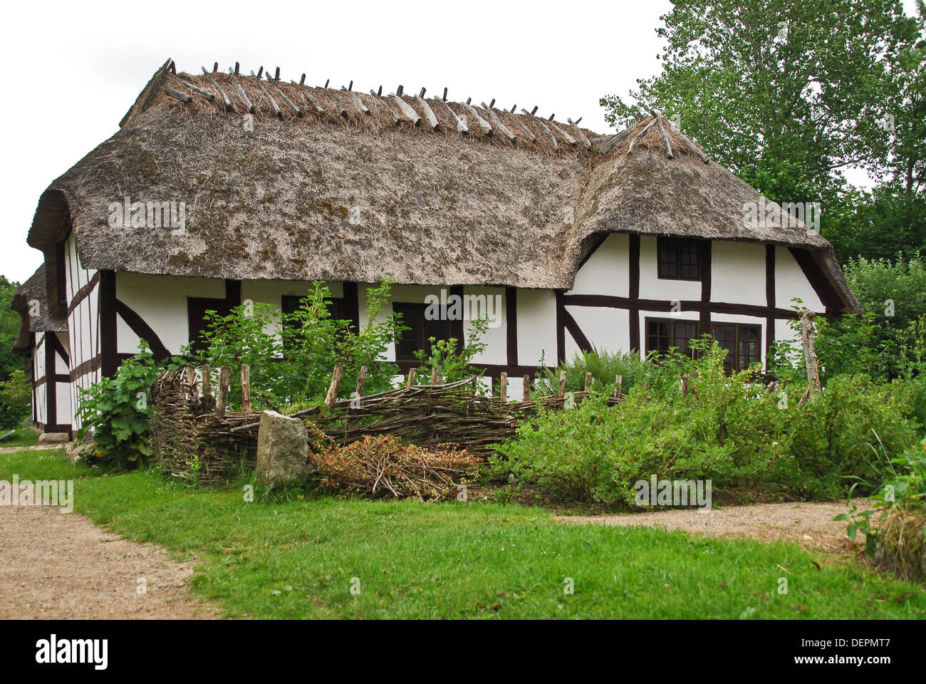 Farm cottage in Open Air Museum in Copenhagen,Denmark Stock Photo - Alamy