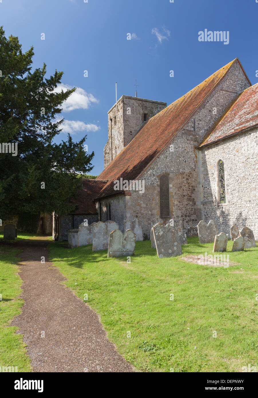 The church of St. Michael in the village of Amberley, West Sussex ...