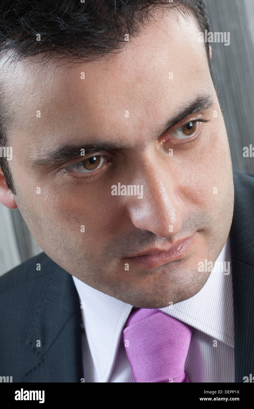 Serious business man Stock Photo - Alamy