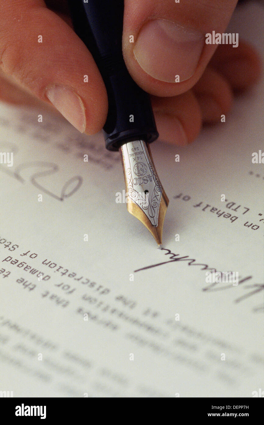 Signature action hi-res stock photography and images - Alamy