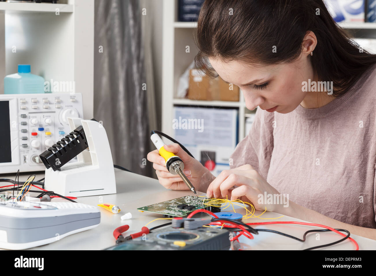 Girl and computer chip hi-res stock photography and images - Alamy