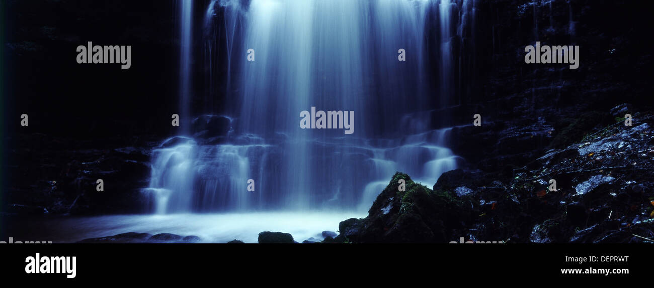 Blue Waterfall Panorama Stock Photo - Alamy