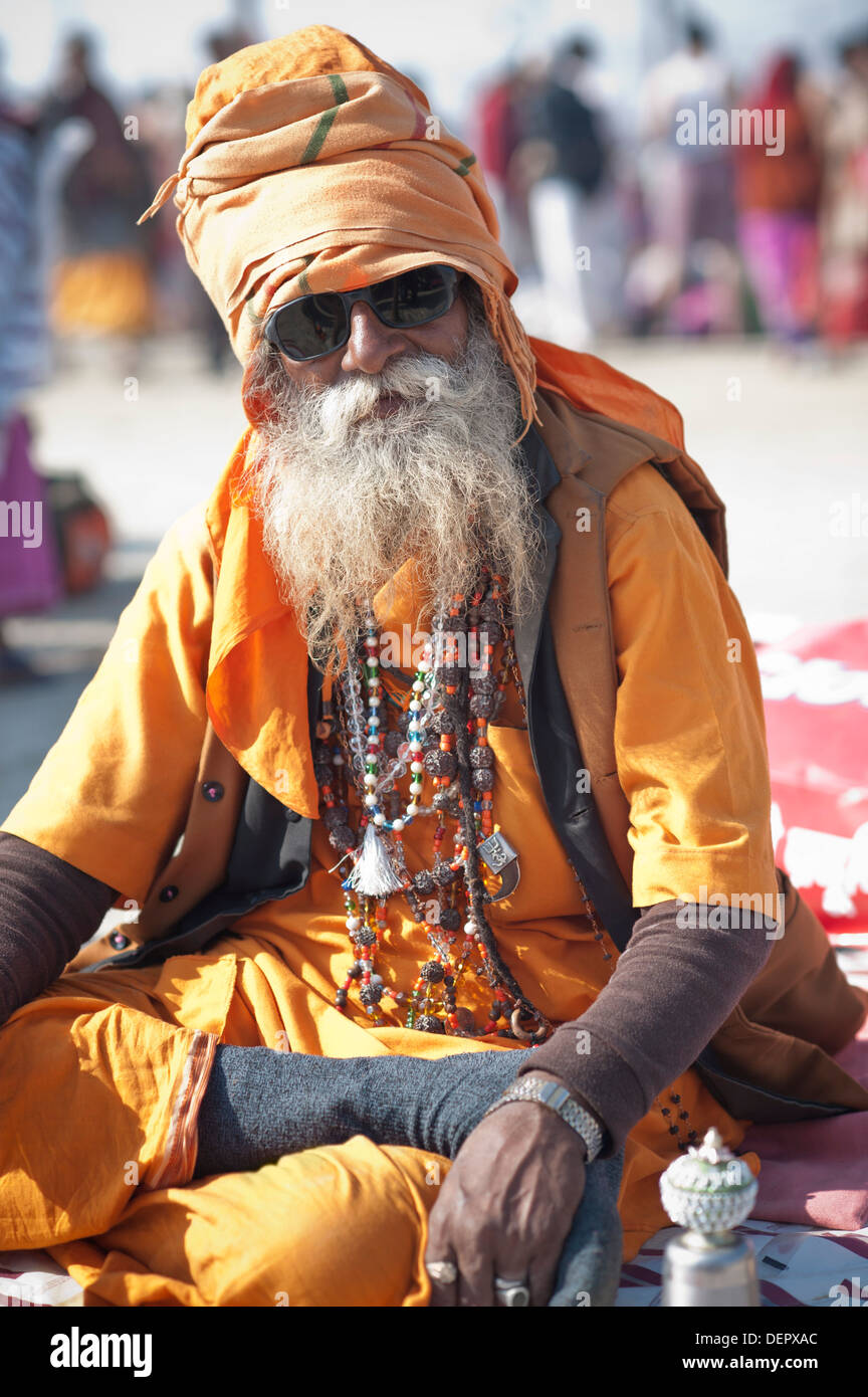 Indian man in sadhu dress hi-res stock photography and images - Alamy