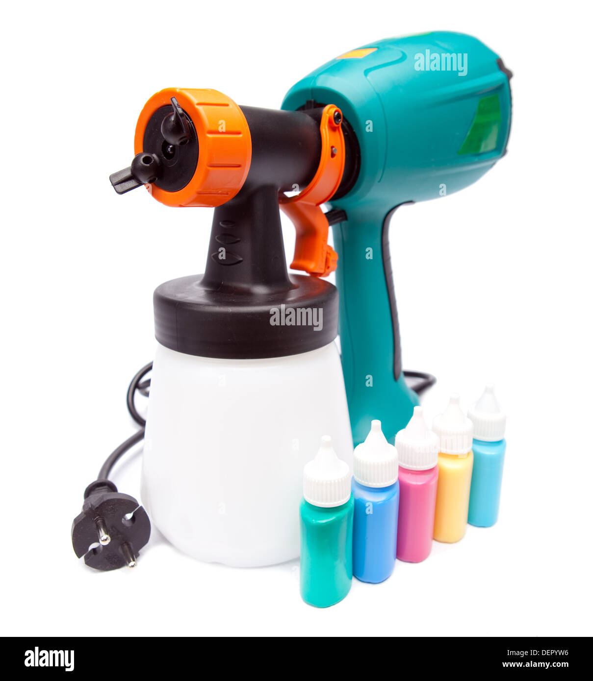 The tool for a painting of surfaces - spray gun electrical and manual ...