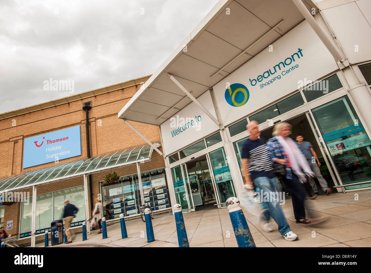 Beaumont shopping centre shoppers Leicester . A British Land PLC owned ...