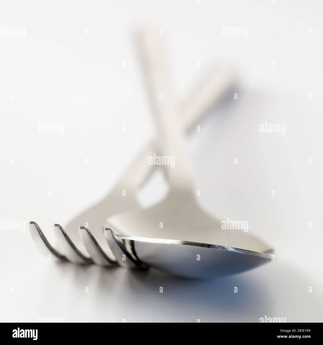 Spoon and fork Stock Photo - Alamy
