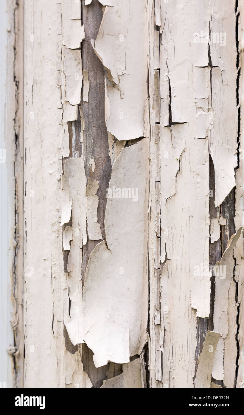 Peeling old white paint on wooden window frame Stock Photo - Alamy