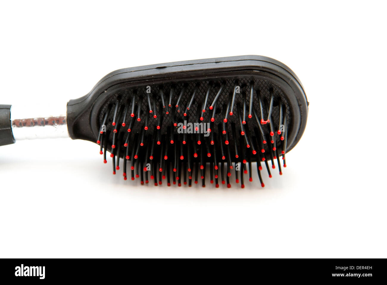 Plastic hairbrush on white background Stock Photo - Alamy