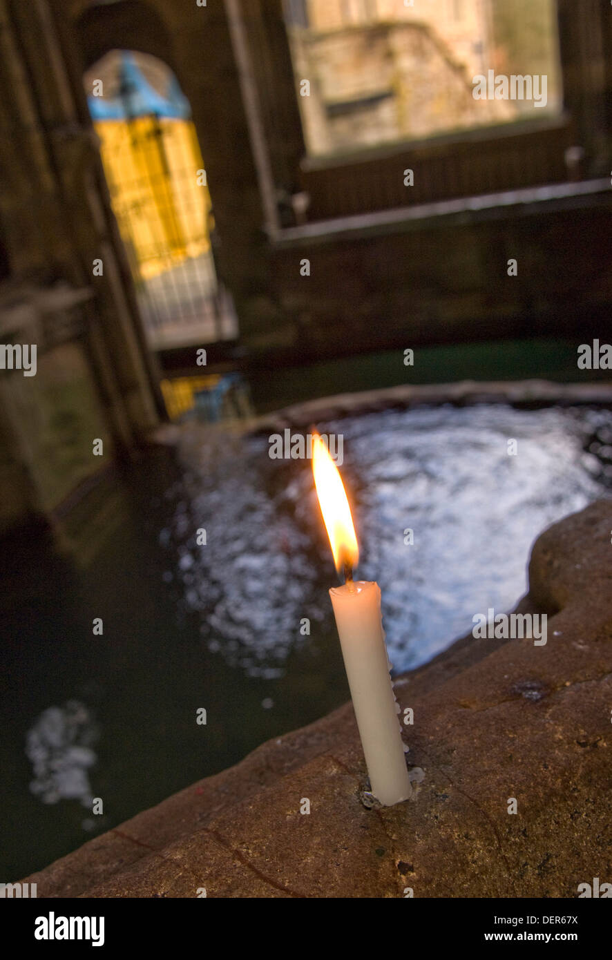 St.Winefride's Well,a holy site where a spring brings water from the ...