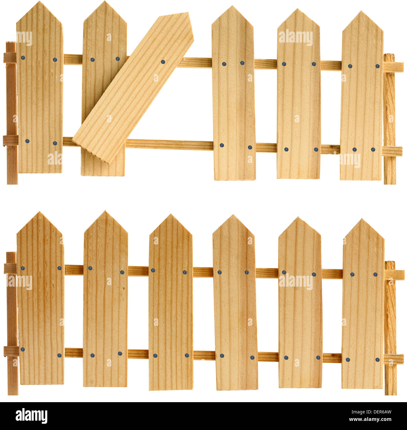 Parallel wooden fences hi-res stock photography and images - Alamy