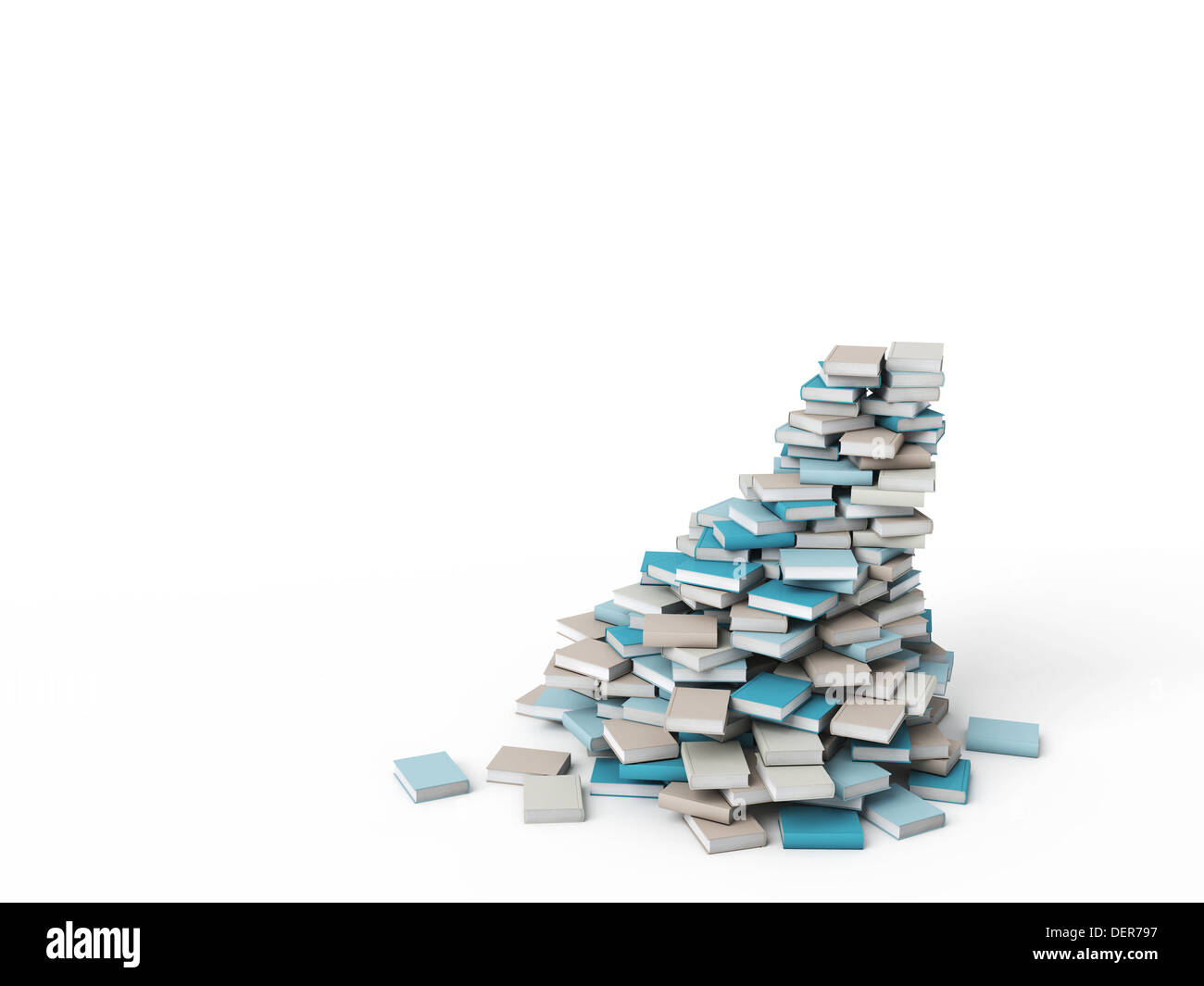 3d image of books pile Stock Photo - Alamy