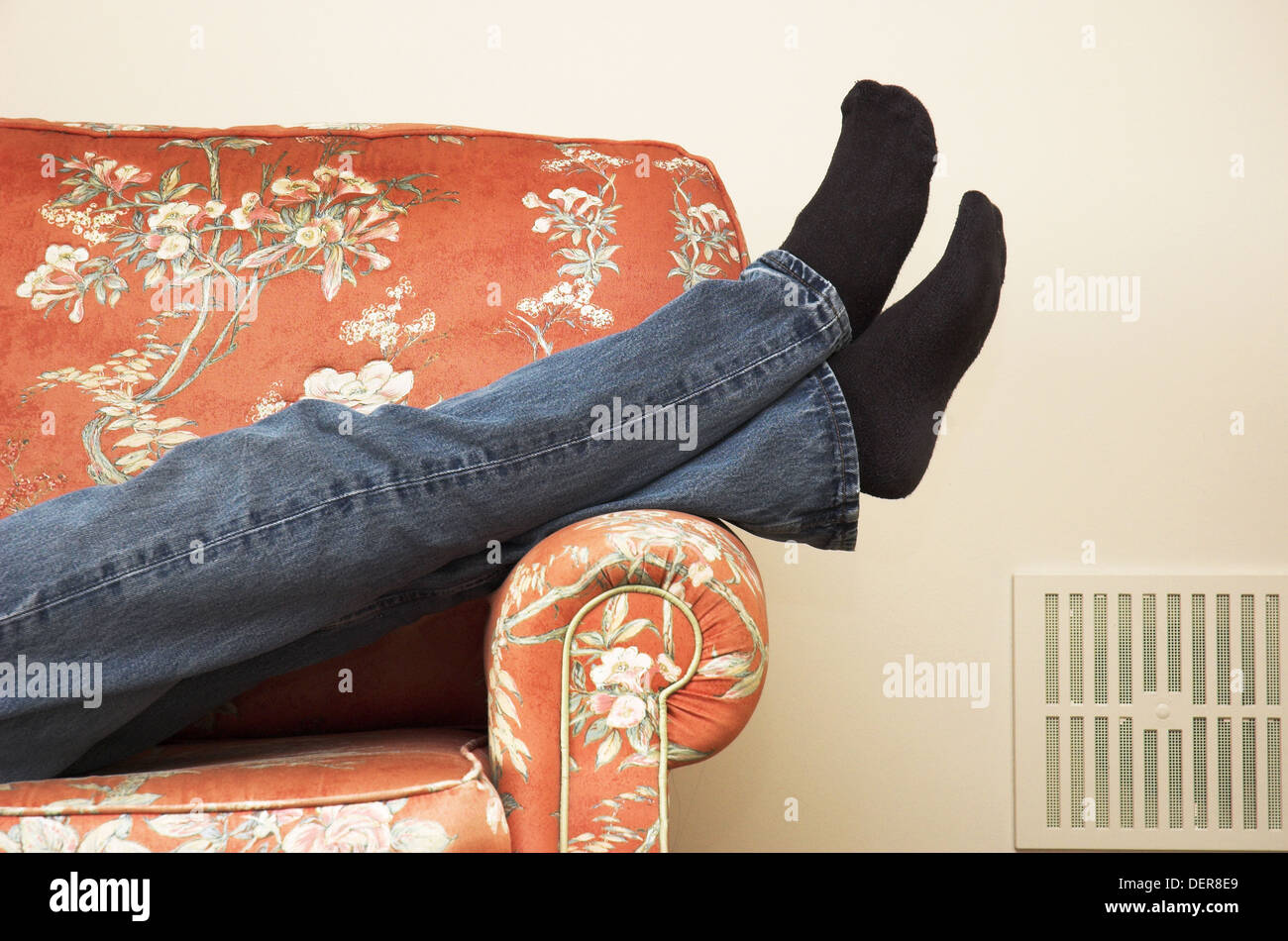 Resting relaxed crossed leg hi-res stock photography and images - Alamy
