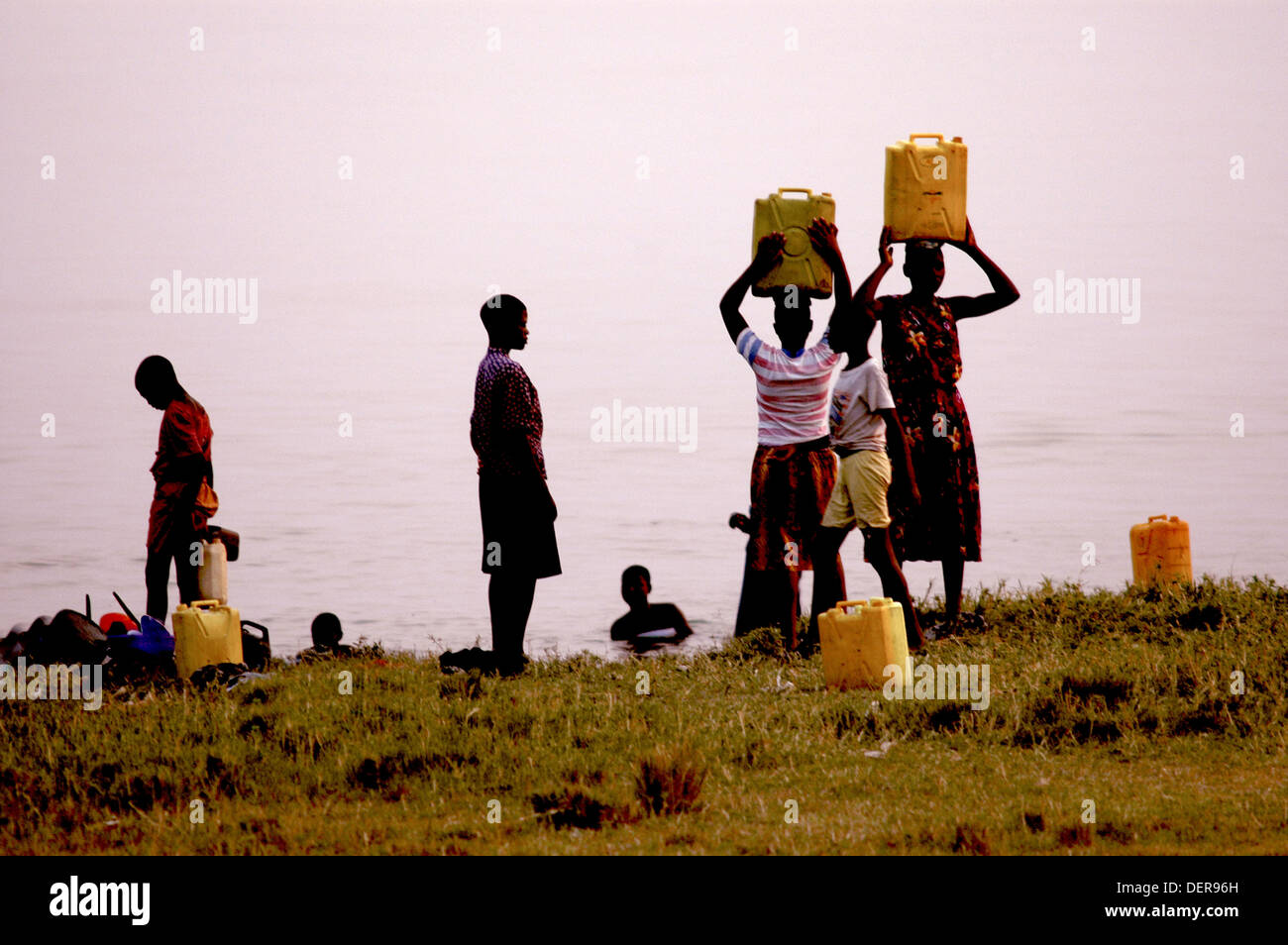 Lake Edward, Katwe, Queen Elizabeth National Park, Uganda Stock Photo ...