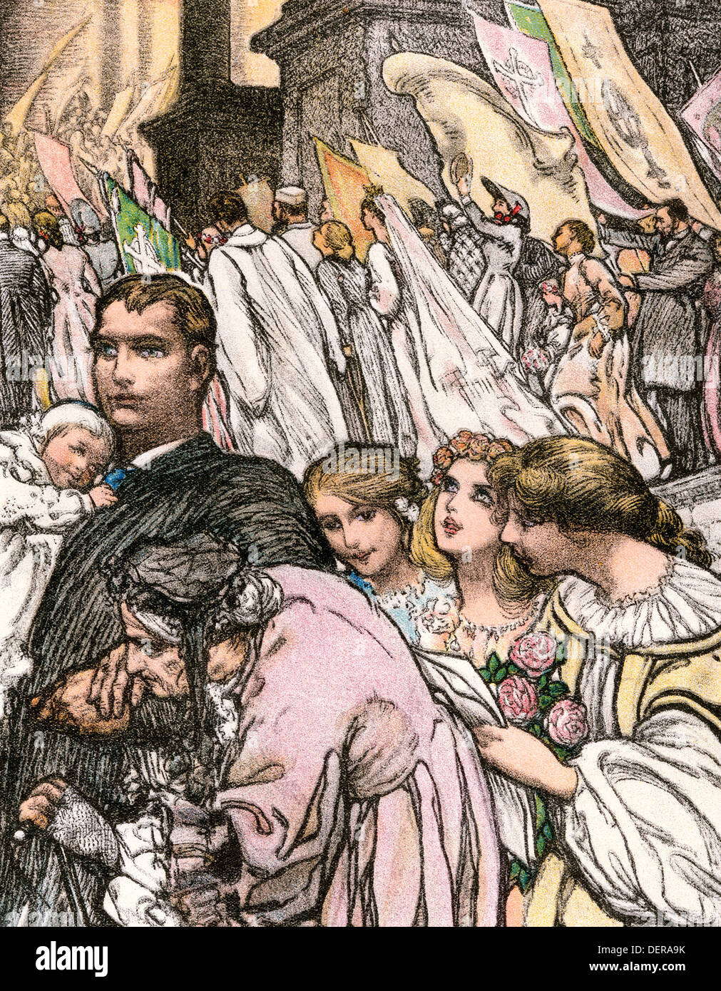 Churchgoers 1900s hi-res stock photography and images - Alamy