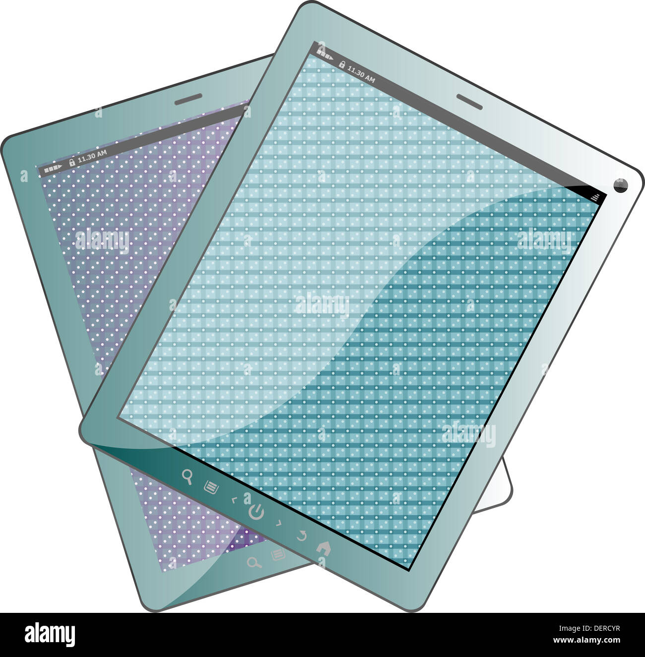 Realistic Concept Of Tablet PC set. Isolated On White Background Stock ...