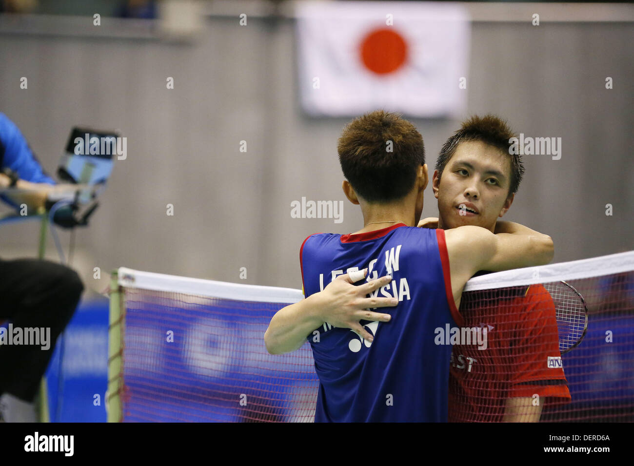 Tokyo, Japan. 22nd Sep, 2013. Lee Chong Wei (MAS), Kenichi Tago (JPN), SEPTEMBER 22, 2013 ...