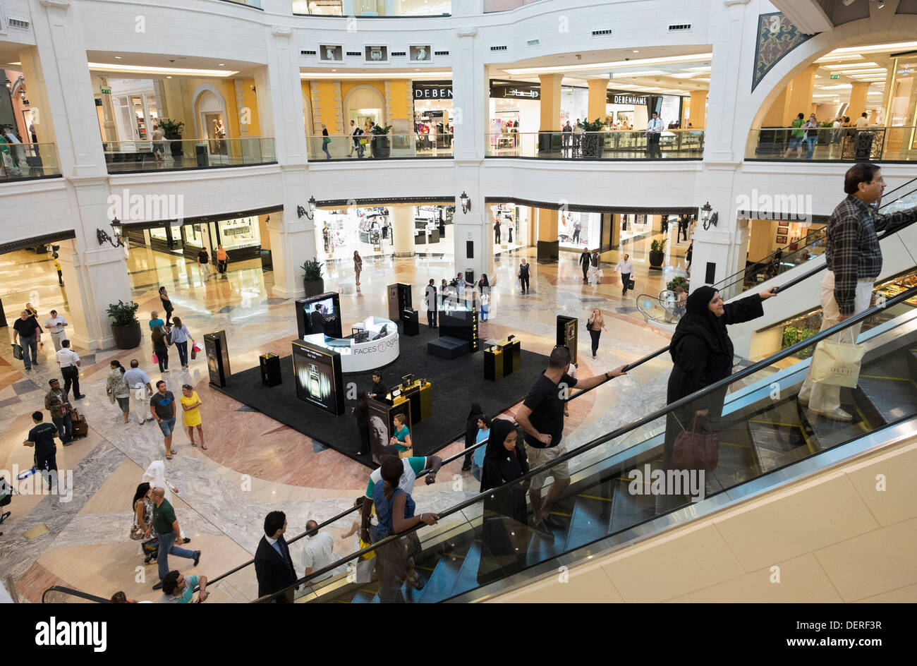 Interior of Mall of the Emirates shopping centre in Dubai United Arab ...