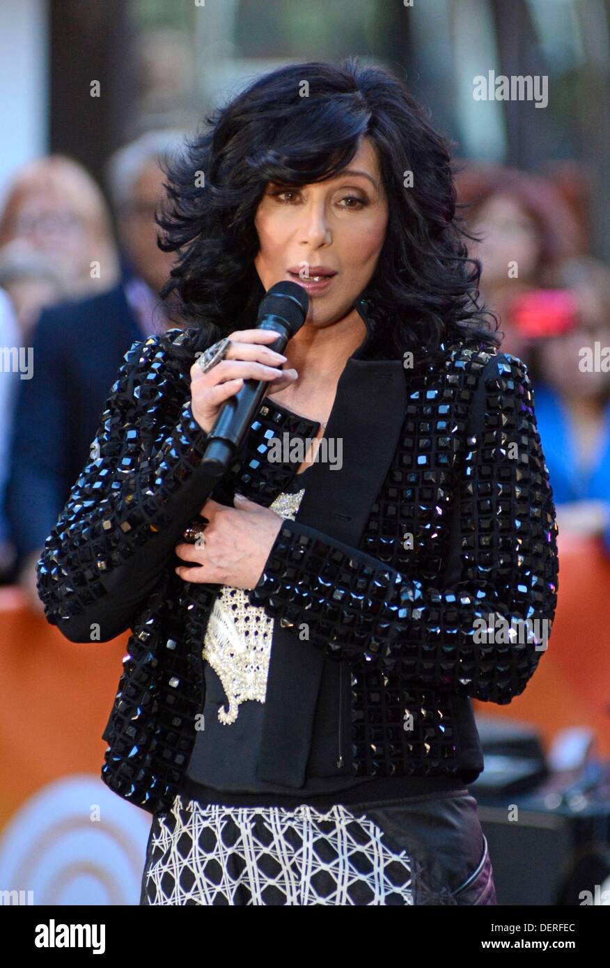 New York, NY. 23rd Sep, 2013. Cher on stage for NBC Today Show Concert ...