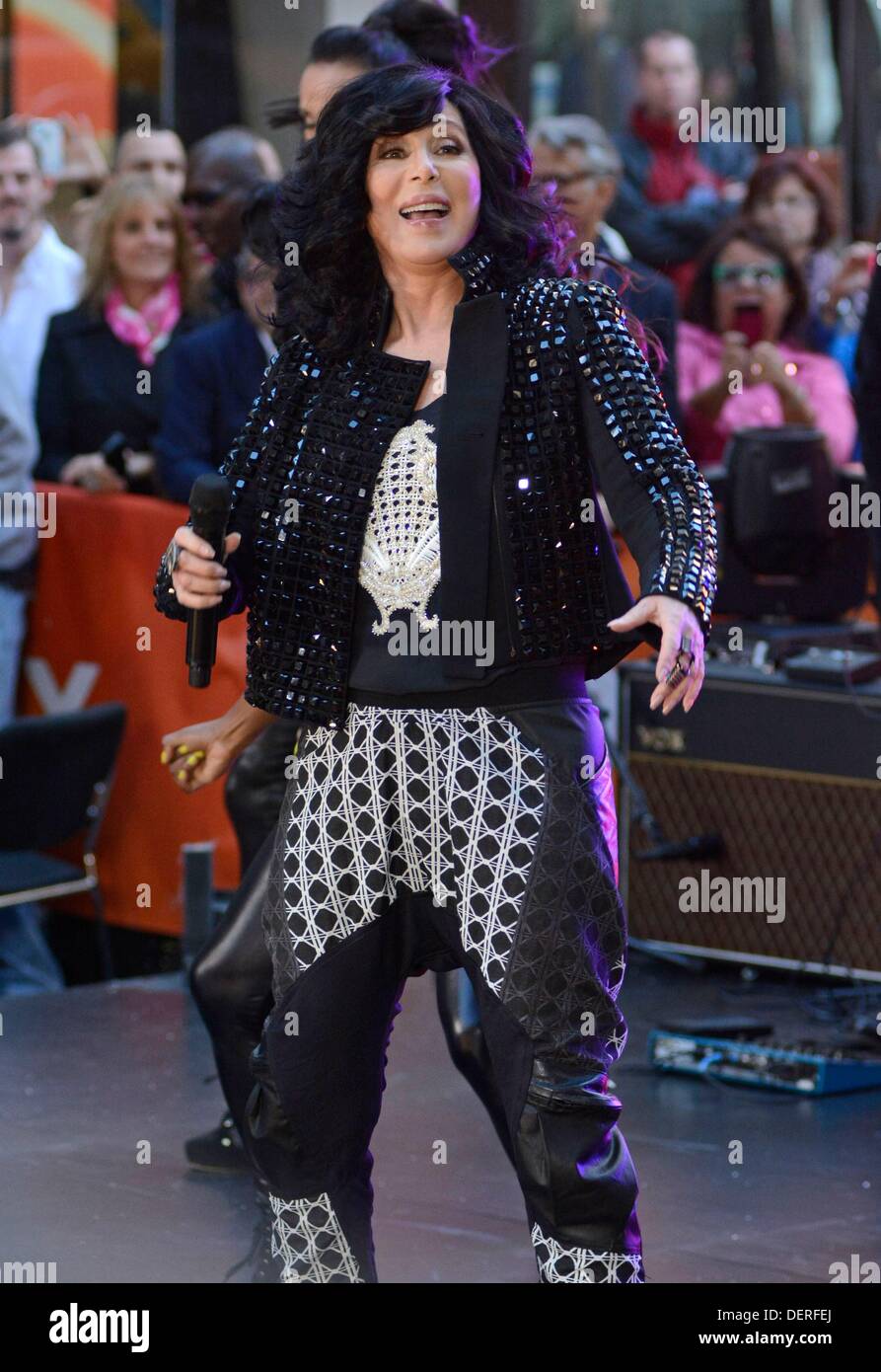 New York, NY. 23rd Sep, 2013. Cher on stage for NBC Today Show Concert ...