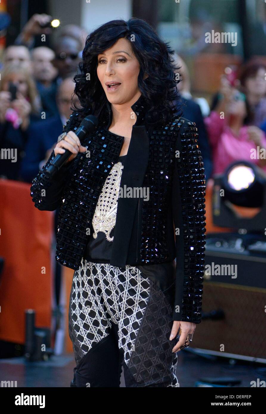 New York, NY. 23rd Sep, 2013. Cher on stage for NBC Today Show Concert ...