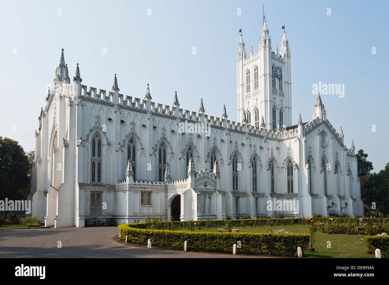 Facade of a church, St. Paul's Cathedral, Kolkata, West Bengal, India ...